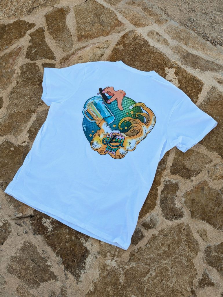 JEM FEST white t-shirt - Jem Fingerboard 2025